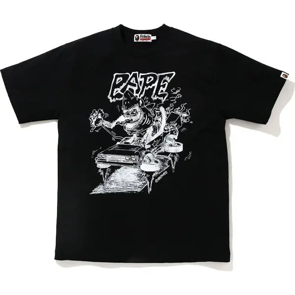 A BATHING APE X Readymade Shark Wide Tee Shirt - Black