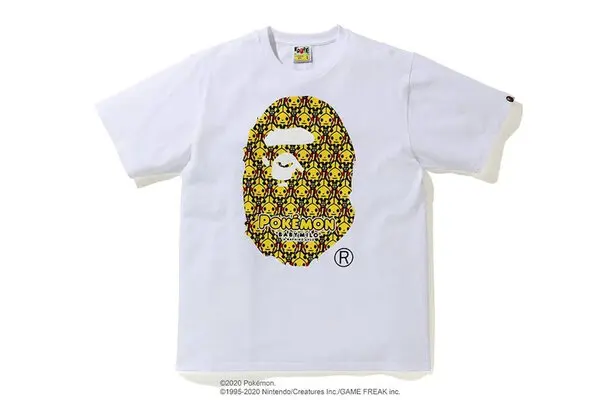 A BATHING APE X Pokemon Ape Head Tee Shirt #1 - White