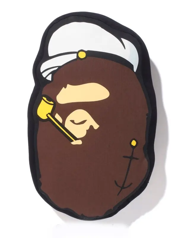 A BATHING APE X Popeye Ape Head Cushion - Multicolor