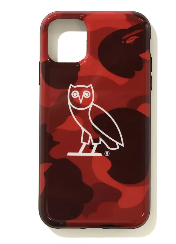 A BATHING APE X Ovo Camo Iphone 11 Pro Case - Red