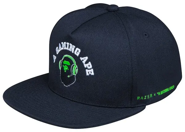 A BATHING APE X Razer Snapback Cap - Black Green