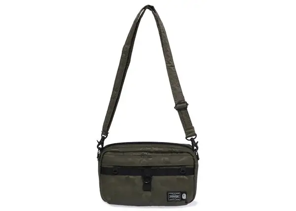 A BATHING APE X Porter Solid Camo Shoulder Bag