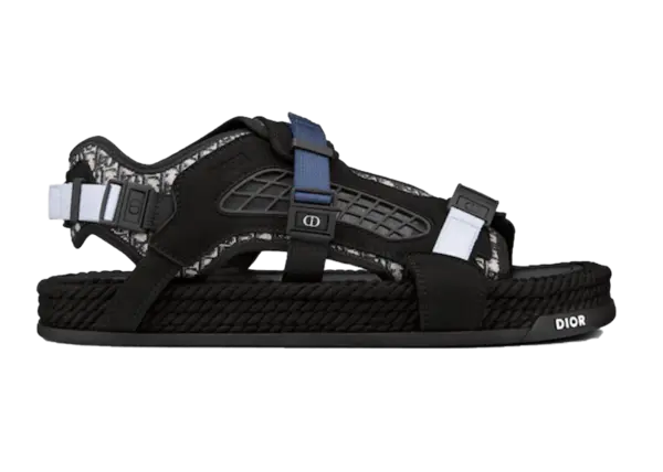 Dior Atlas Sandal Suedein - Black/navy Blue