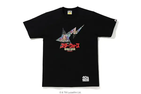 A BATHING APE X Star Wars Sta Tee Shirt - Black