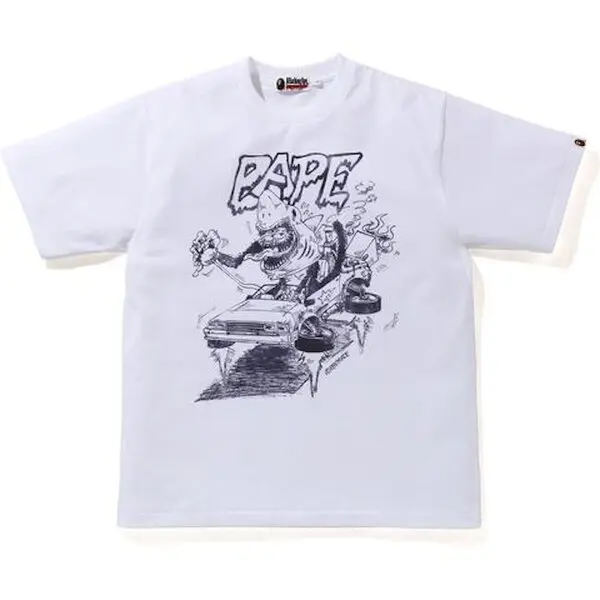 A BATHING APE X Readymade Shark Wide Tee Shirt - White