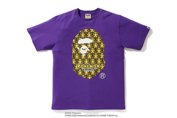 A BATHING APE X Pokemon Ape Head Tee Shirt #1