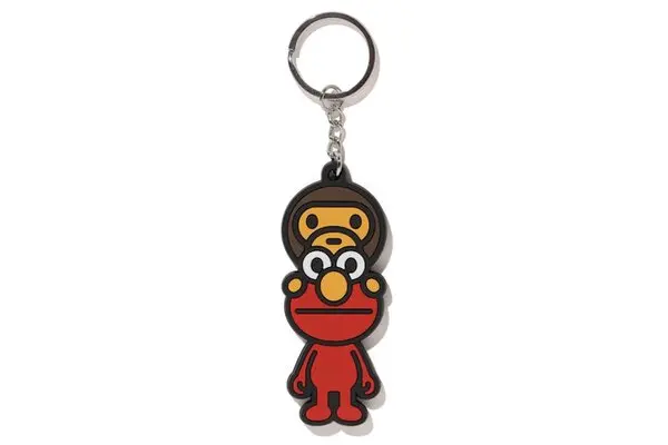 A BATHING APE X Sesame Street Silicon Keychain - Red