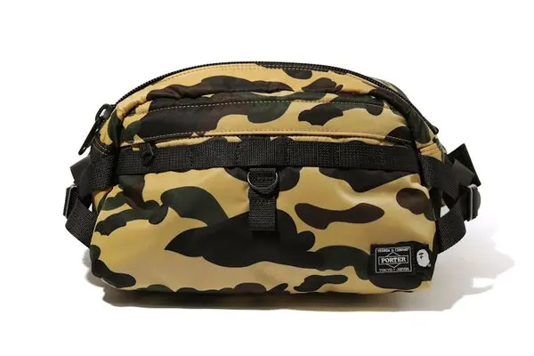 A Bathing Ape X Porter 1st Camo Waist Bag - Yellow | Editorialist