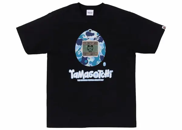 A BATHING APE X Tamagotchi Ii Tee Shirt - Black/blue