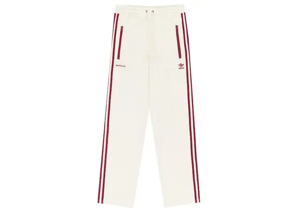 SPORTY & RICH X Adidas Track Pants - Cream/merlot