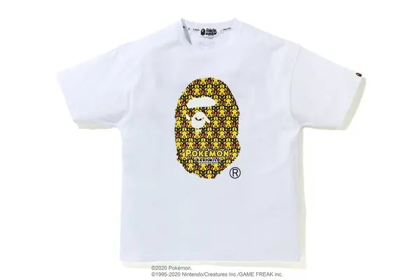A BATHING APE X Pokemon Oversized Ape Head Tee - White