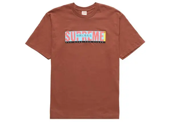 Supreme All Over Tee Shirt - Brown