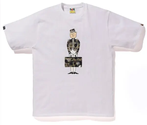 A BATHING APE X Porter Stand Tee Shirt - White