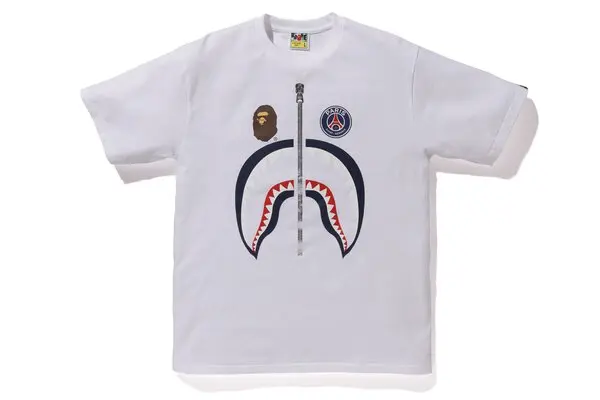 A BATHING APE X Psg Shark Tee Shirt - White