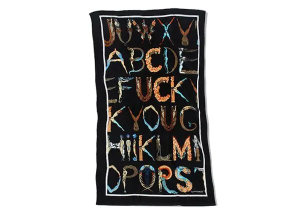 Supreme Alphabet Beach Towel - Black