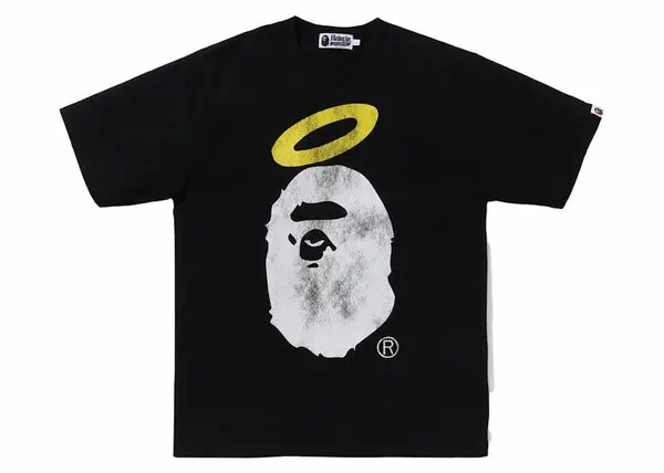 A BATHING APE X Union Pigment Dyed Ape Head Tee Shirt - Black