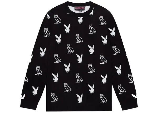 OVO X Playboy Intarsia Sweater - Black