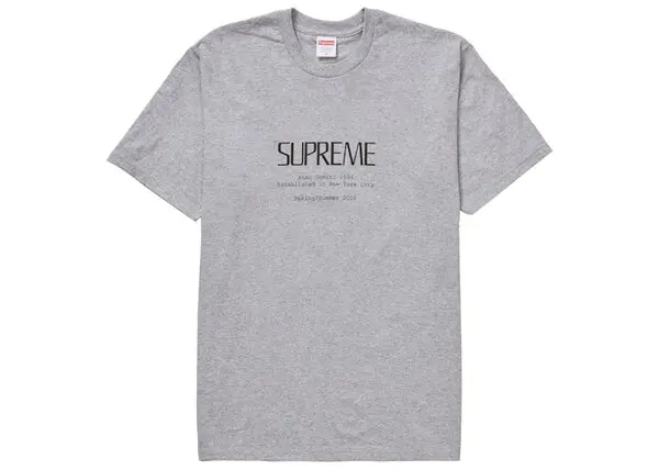 Supreme Anno Domini Tee Shirt - Heather Grey
