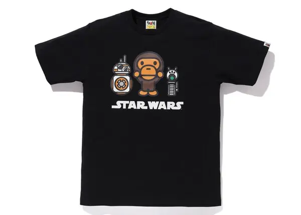 A BATHING APE X Star Wars Bb8 & Do Tee Shirt - Black