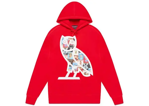 OVO X Playboy Magazine Hooded Sweatshirt - Red