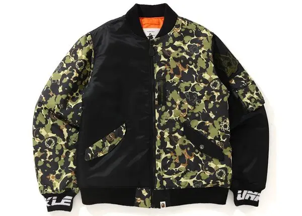 A BATHING APE X Unkle Mwa Camo Ma1 Jacket