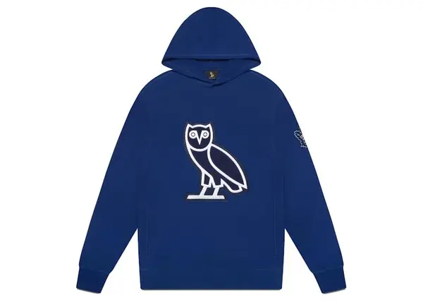 OVO X Toronto Maple Leafs Chenille Owl Hoodie - Blue