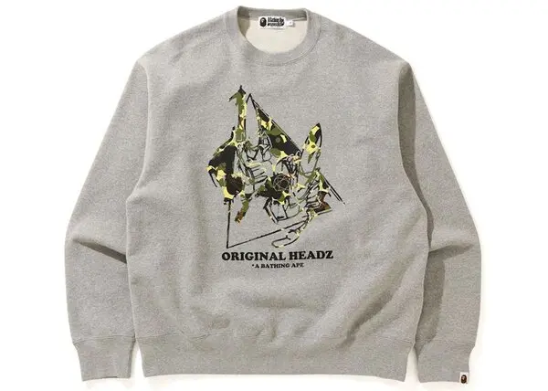 A BATHING APE X Unkle Pointman Logo Relaxed Crewneck Sweatshirt