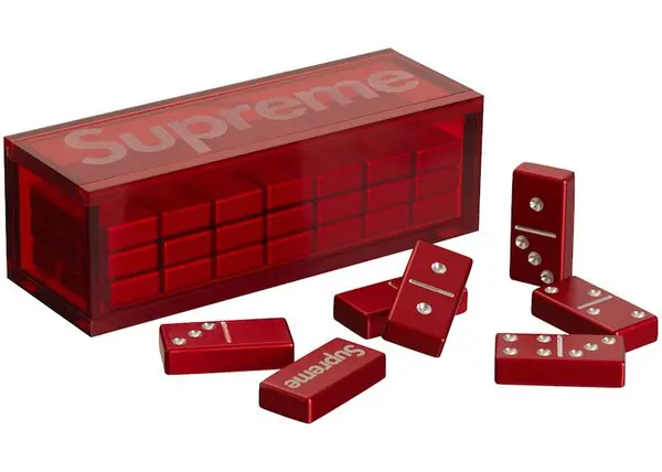 Supreme Aluminum Domino Set - Red