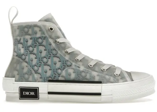 Dior B23 High-top Oblique Pixel Sneakers - White/blue/black