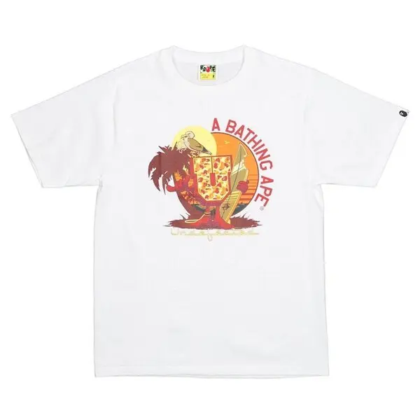 A BATHING APE X Undefeated Surfer Tee Shirt - White