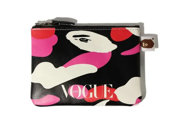 A BATHING APE Vogue Camo Leather Pouch