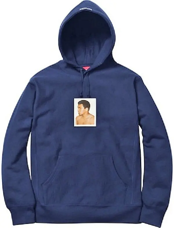 Supreme Ali/warhol Hooded Sweatshirt - Navy Blue