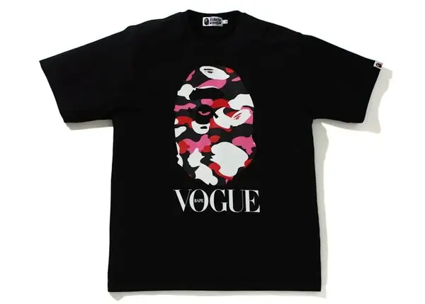 A BATHING APE X Vogue Ape Head Tee - Black