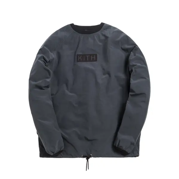 Kith Long Sleeve Nylon Ripstop Crewneck Sweatshirt - Ebony