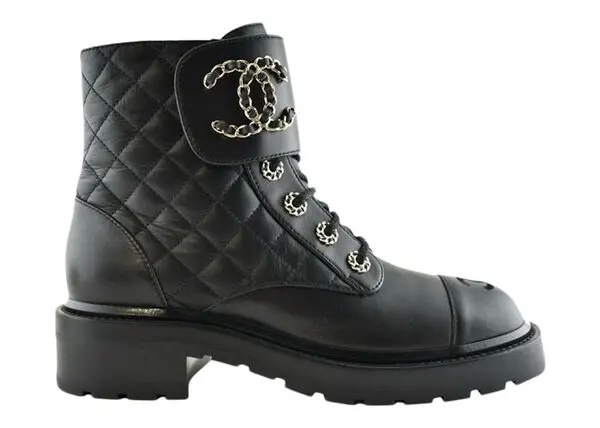 Chanel Quilted Combat Boot