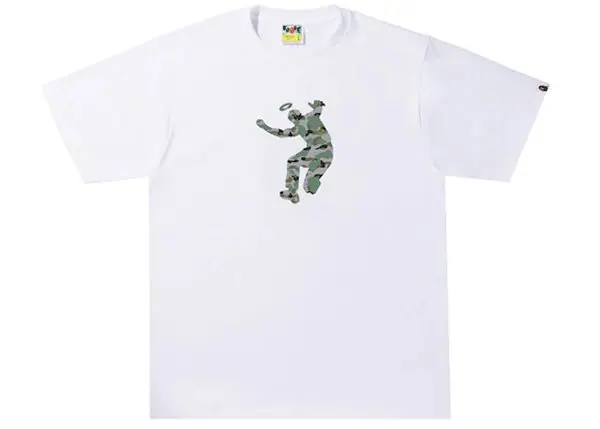 A BATHING APE X Union 30th Anniversary Tee Shirt - White/camo