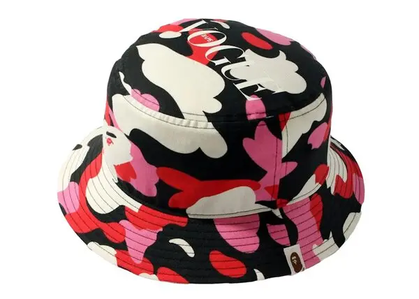 A BATHING APE X Vogue Abc Camo Bucket Hat - Pink