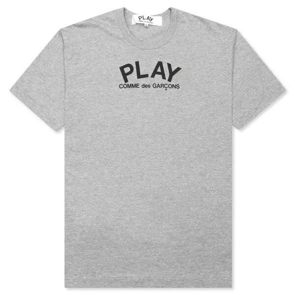 Play Comme Des Garcon Small Text T-shirt - Grey