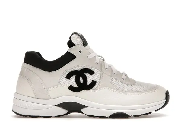 Chanel Low Top Trainer Suede - White/black