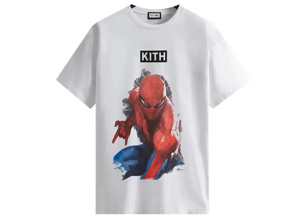 Kith Marvel Spiderman Action Vintage Tee Shirt - White