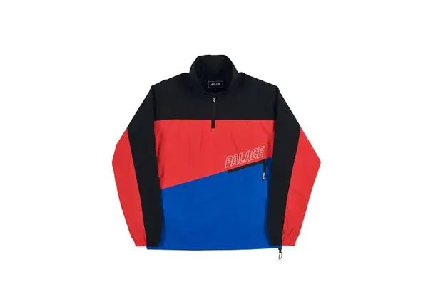 PALACE 3track Shell Top - Black/hibiscus/blue