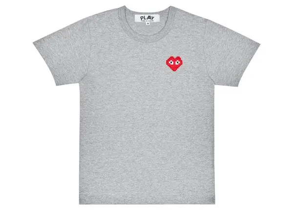 Play Comme Des Garcon X Invader T-shirt - Top Grey