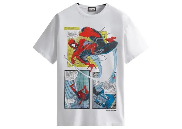 Kith Marvel Spiderman New York City Vintage Tee Shirt - White