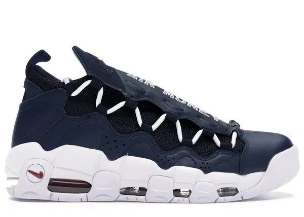 Nike Air More Money Sneakers - Obsidian/white/gym Red