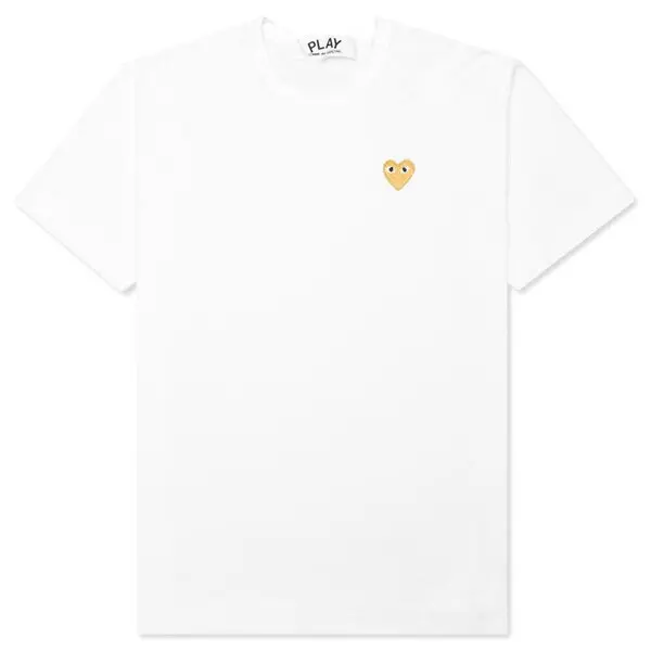 Play Comme Des Garcon Gold Heart T-shirt - White