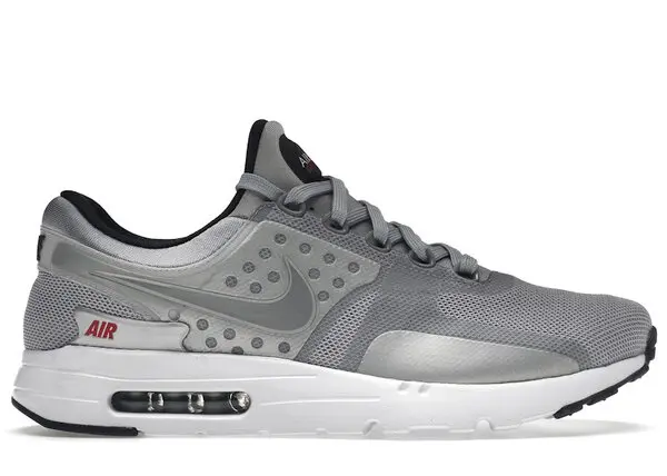 Nike Air Max Zero Sneakers - Metallic Silver/university Redone-colorblackone-colormetallic Silver
