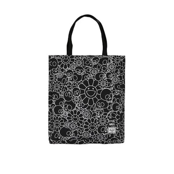 TAKASHI MURAKAMI Skull & Flower Print Tote