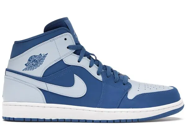 JORDAN 1 Retro Mid Sneakers - Team Royal/ice Blue/white