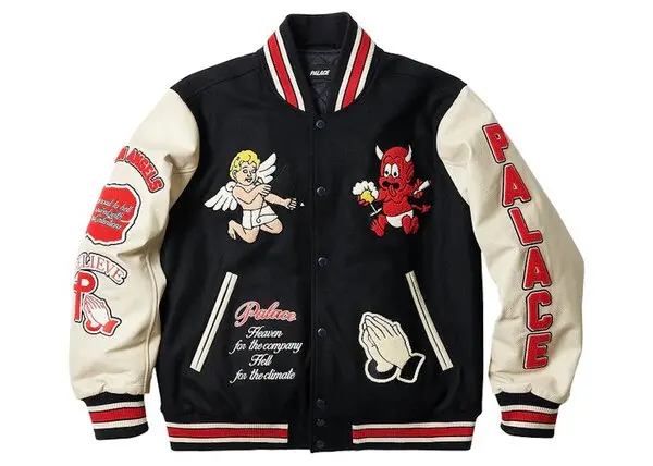 PALACE Fallen Angels Varsity Jacket - Navy Blue