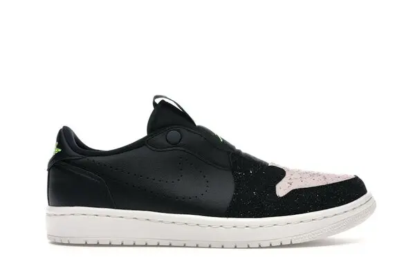 JORDAN 1 Retro Low Slip-on Sneakers - Black/volt/phantom